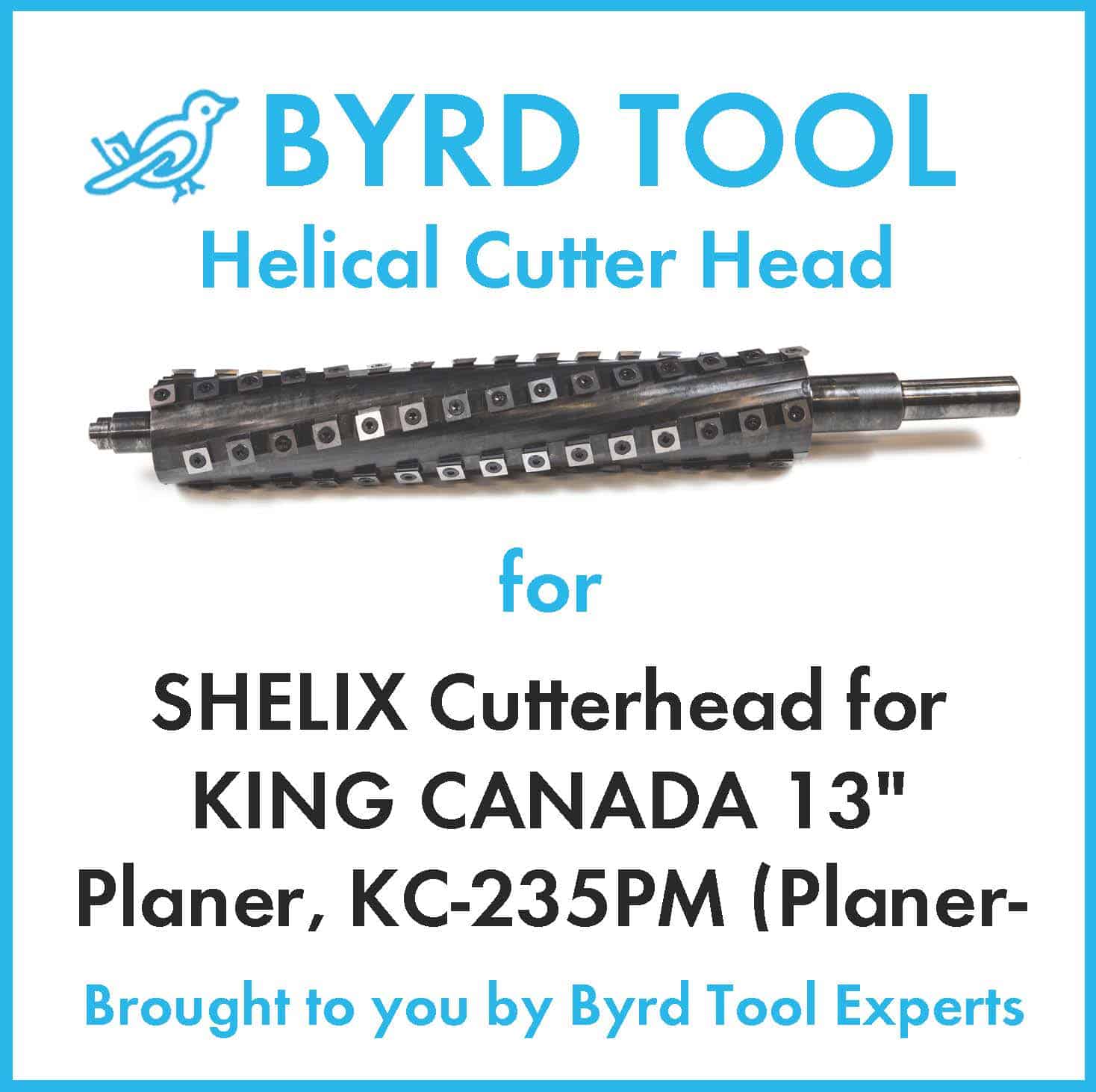 SHELIX Cutterhead for KING CANADA 13" Planer, KC-235PM (Planer-Moulder ...