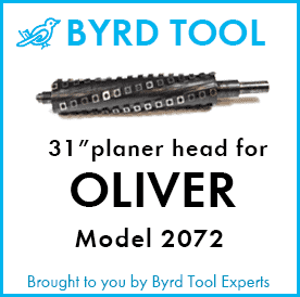 SHELIX Cutterhead for OLIVER 31" Planer, Model 2072 – Byrd Tool Experts